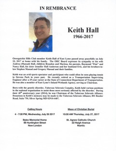 Keith Hall Notice | Oswegatchie Hills Club